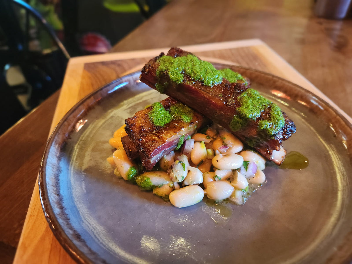 Smoked Lamb Ribs with Chimichurri & Cannellini Bean Salad – Boise River ...